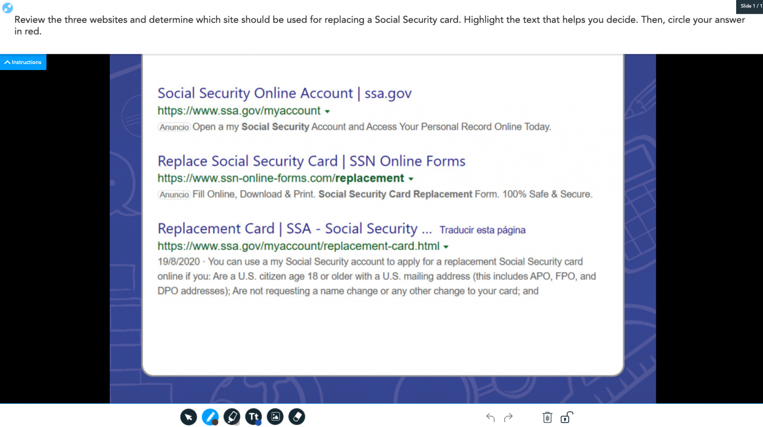 Lessons and examples to build students' digital literacy skills